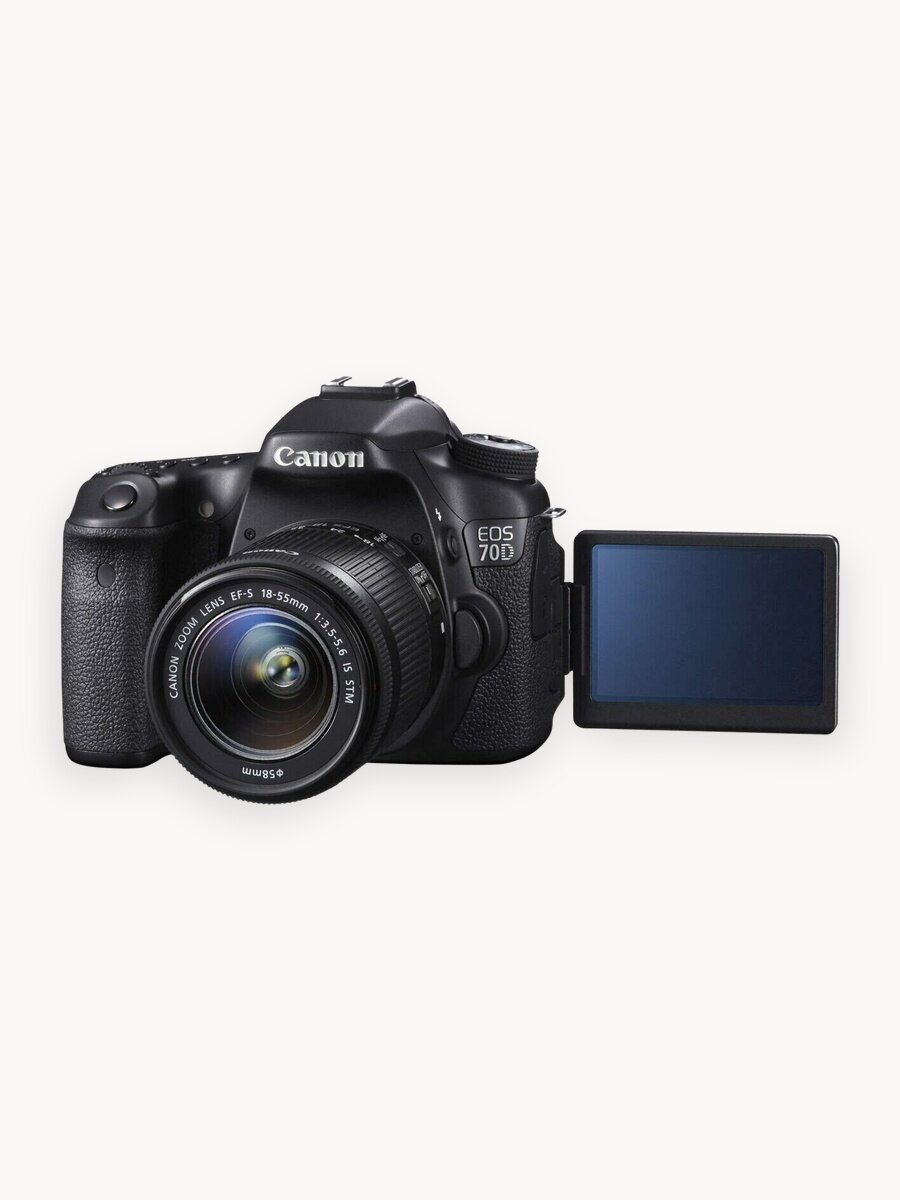 Зеркальный фотоаппарат Canon EOS 70D KIT 18-55mm IS STM, черный