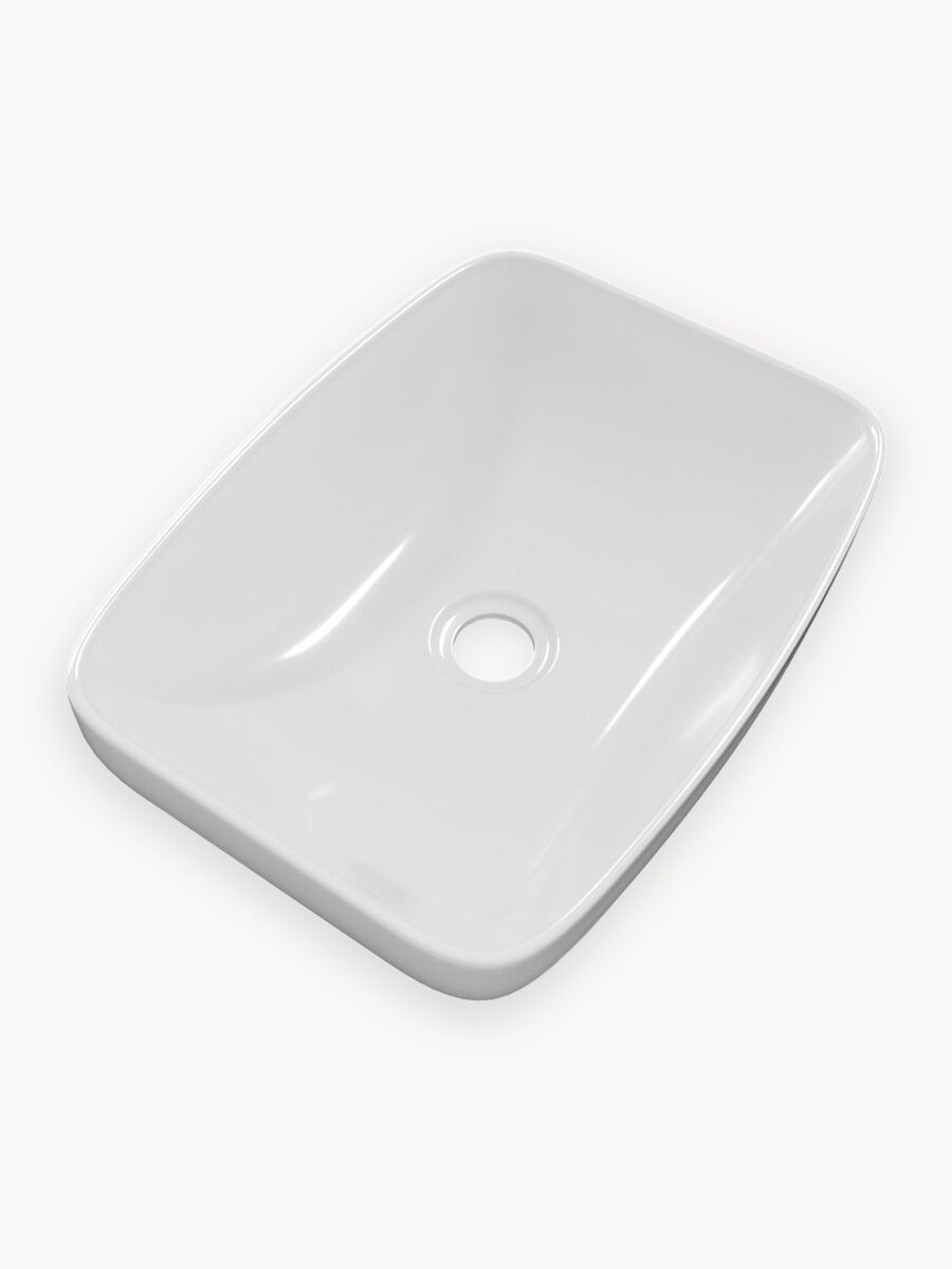 Раковина для ванной мебельная полувстроенная Teymi Solli V 50 белая T51245