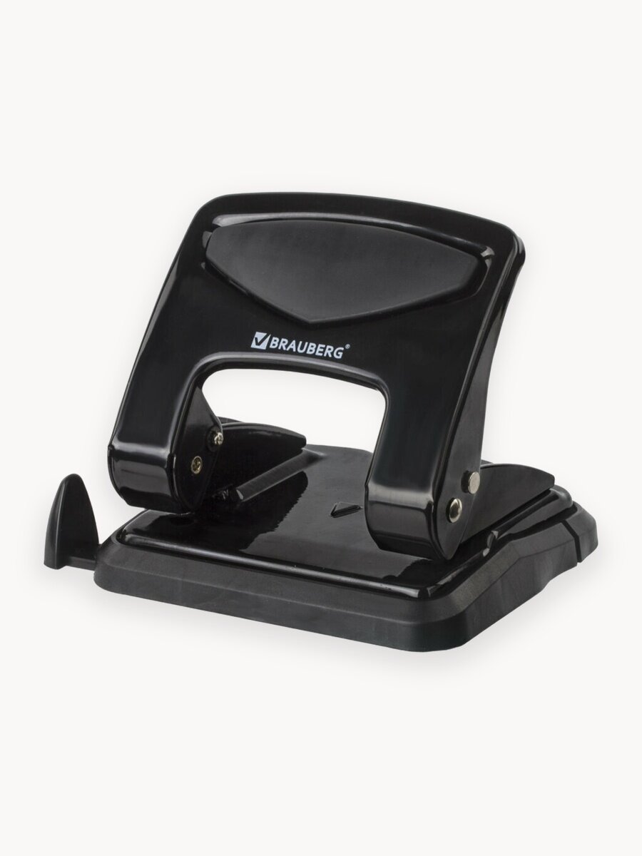 Дырокол для бумаги / листов канцелярский металлический Brauberg Pn-150m, до 35 листов, черный, 227788