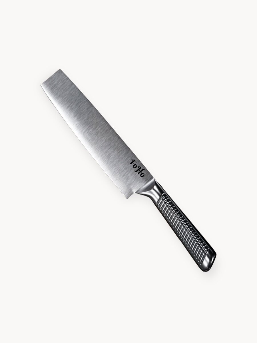 Нож кухонный FoHo шинковочный, длина лезвия 18см (7 дюймов), нержавеющая сталь, серый
