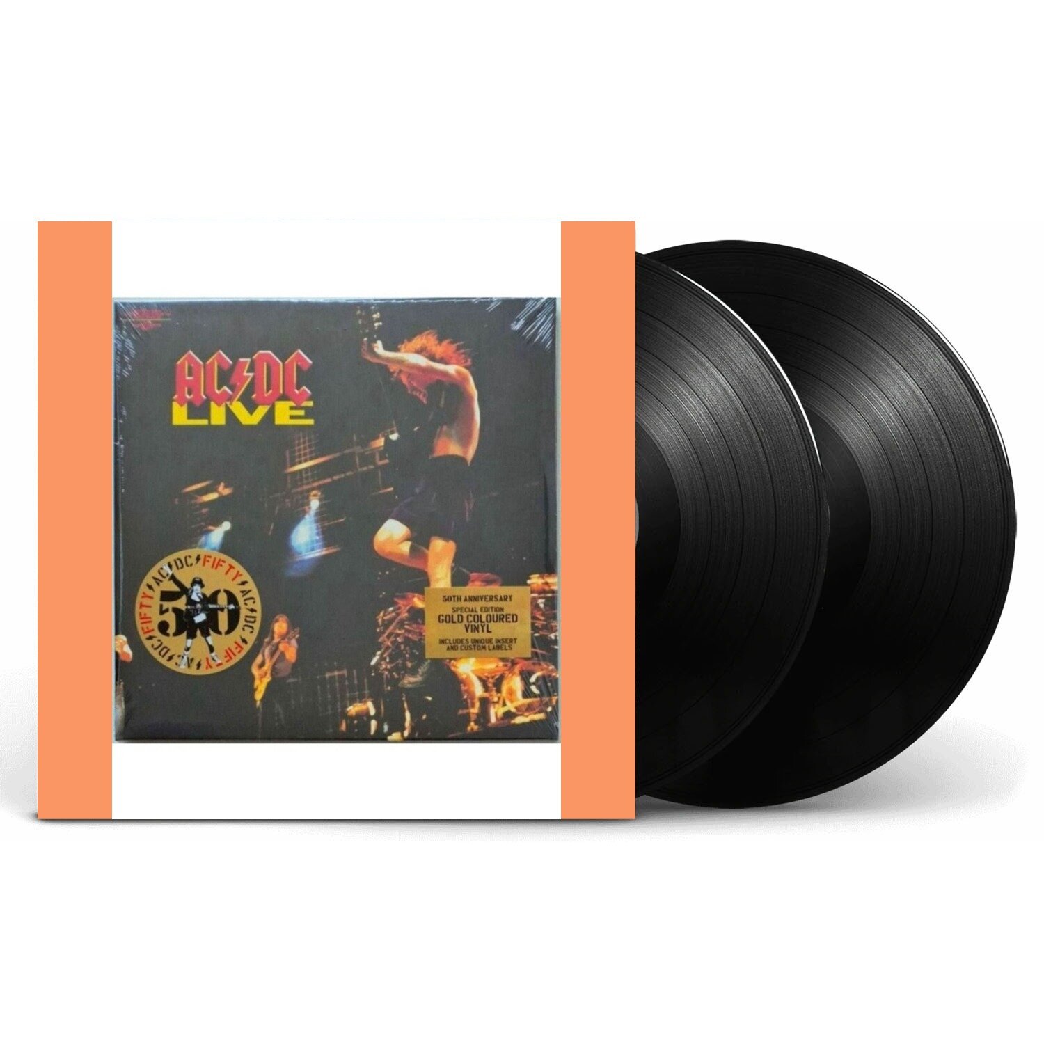 Виниловая пластинка AC/DC - Live 2 x Пластинки, LP, Stereo, Gold, 180g, 50th Anniversary Edition Новый,