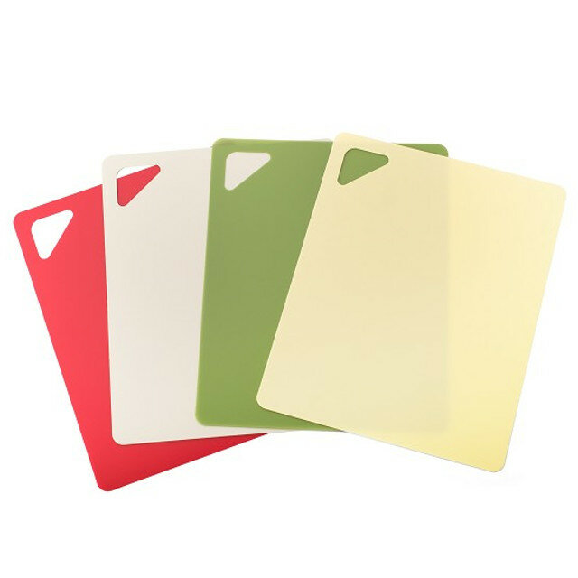 Доска разделочная пластиковая прямоугольная 27х21,5х1 см для кухни нескользящая