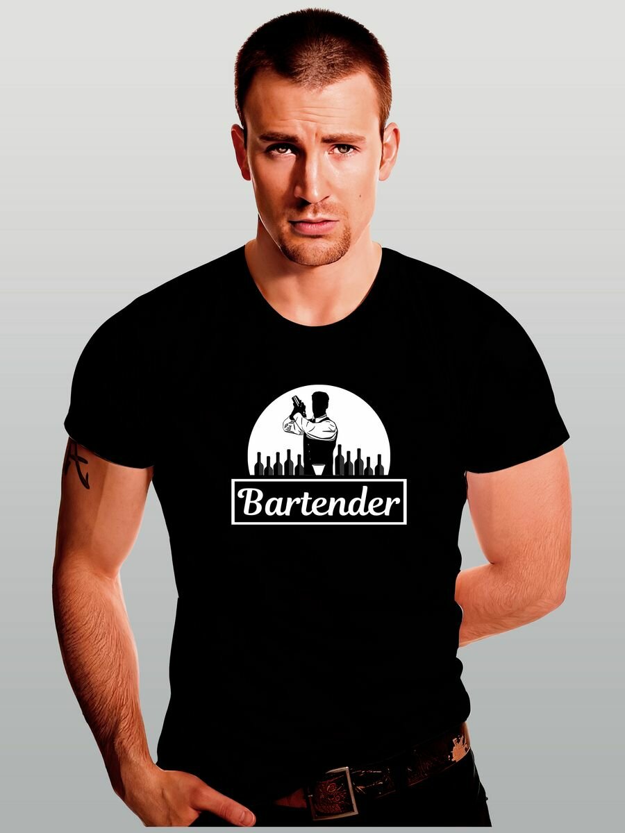 Футболка бармен bartender классика