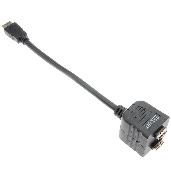 Разветвитель 17-6832 HDMI (штекер) - 2хHDMI (гнезда) с проводом 20 см (Rexant)