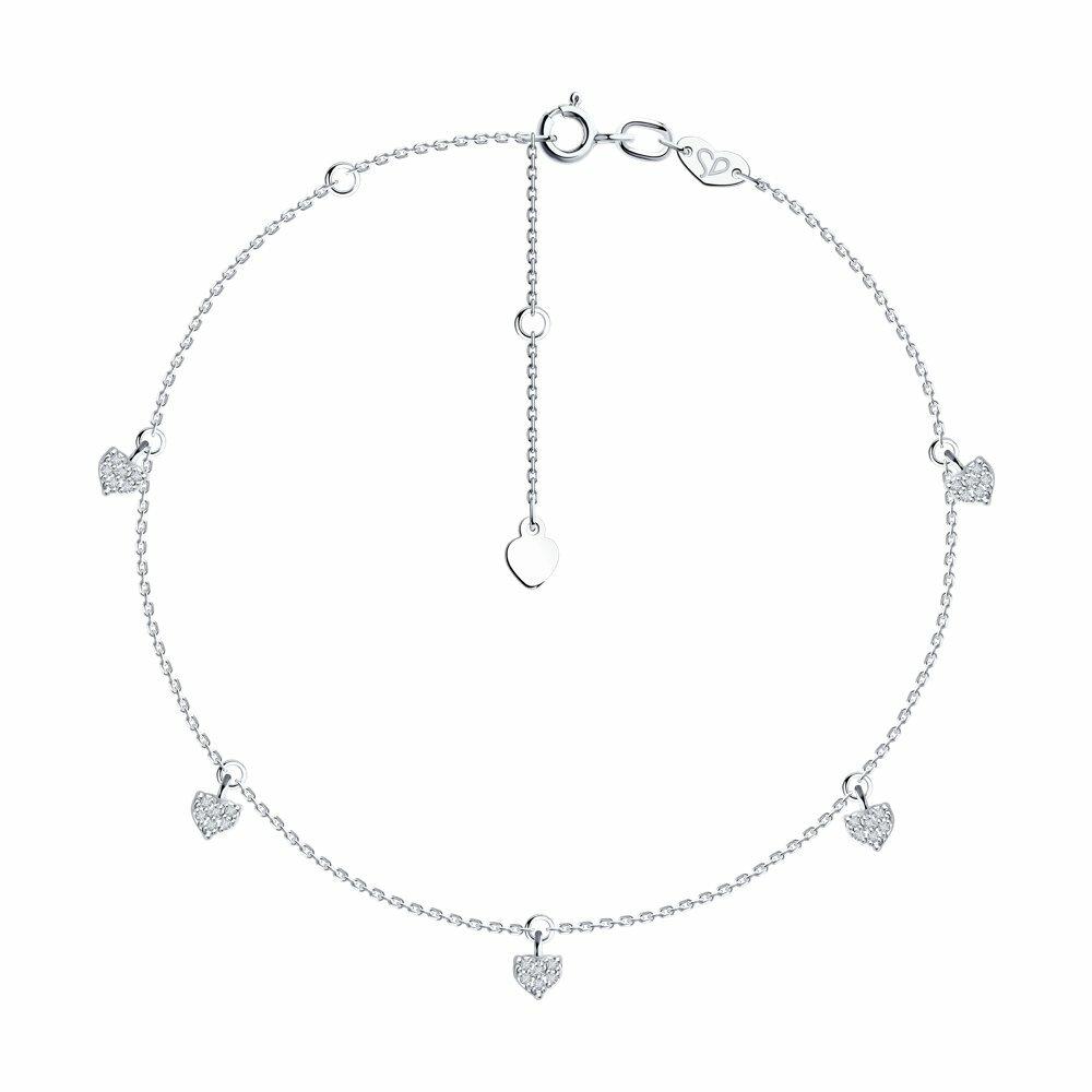 Браслет, белое золото, 585 проба, бриллиант