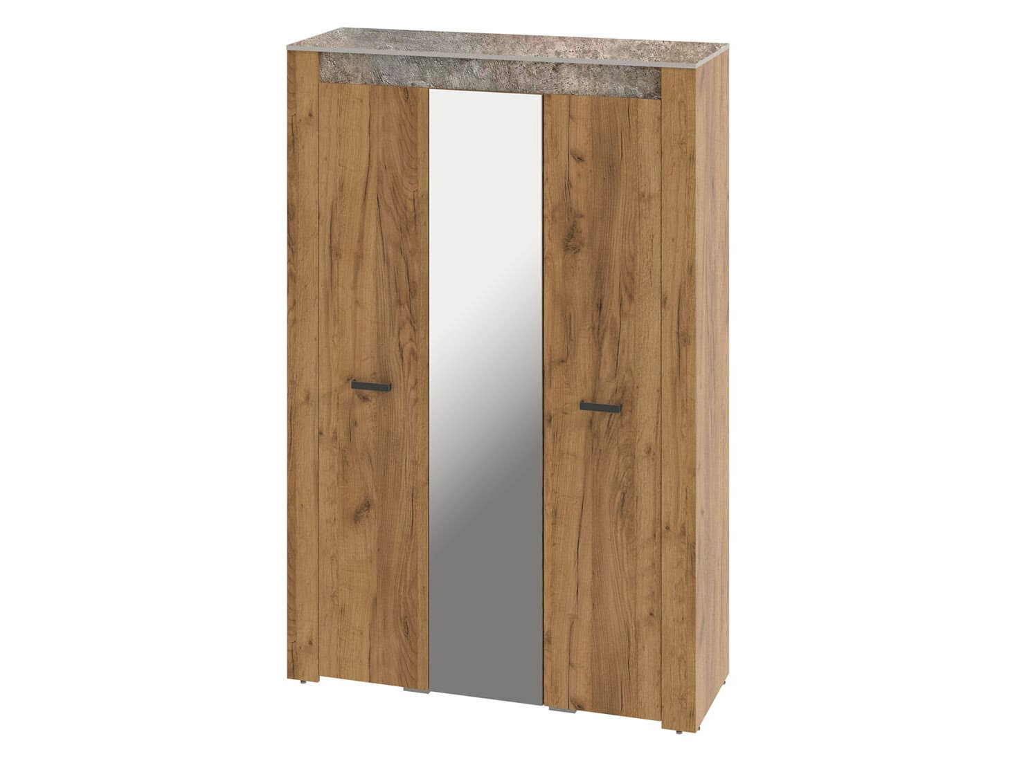 Шкаф 3-х створчатый Франк ШК-33 - 1430х2176х510 БТС крафт/бетон