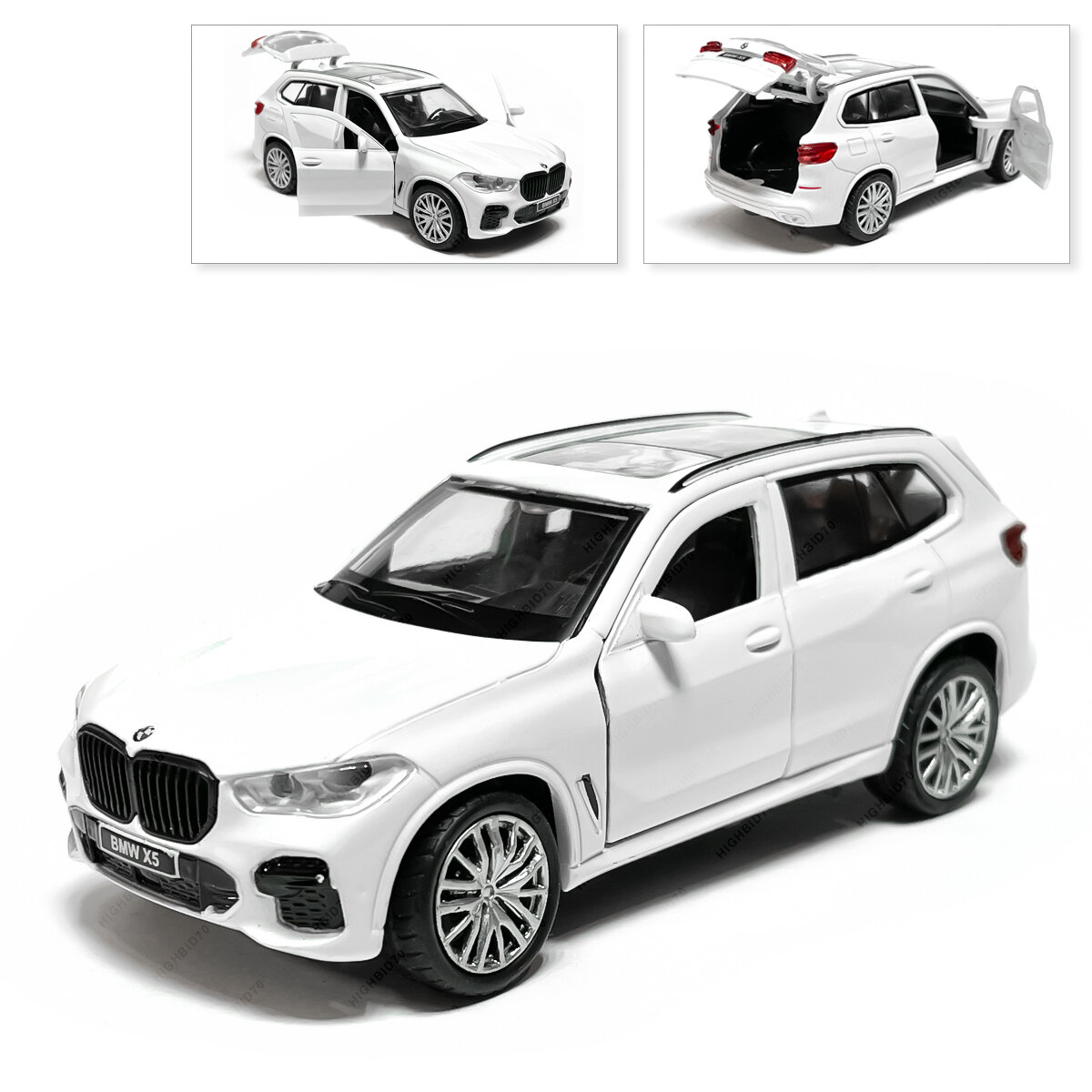 Машинка BMW X5 M-Sport, коллекционная, металлическая, белая, Технопарк, 12 см