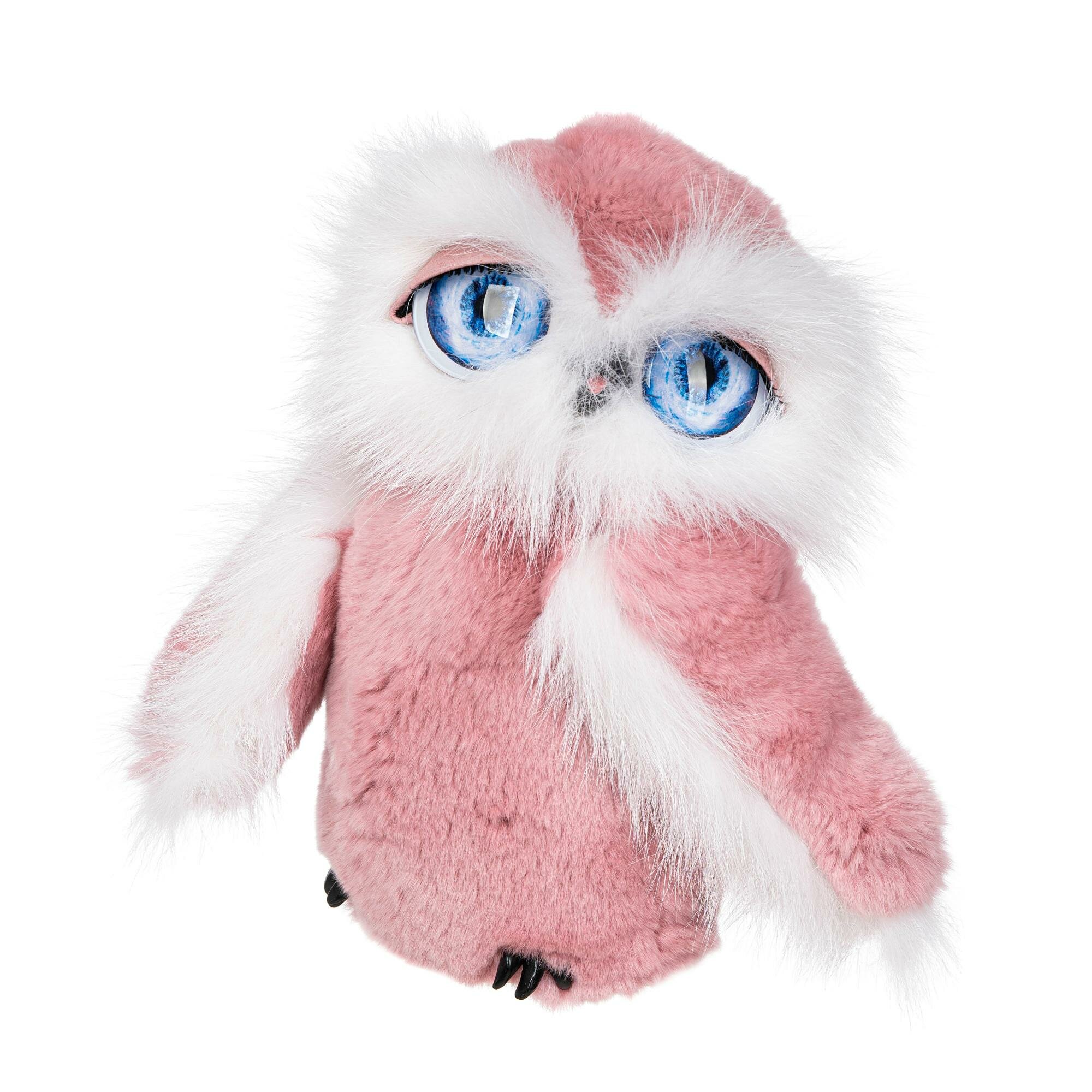 Мягкая игрушка сова Holich Toys из натурального меха розовый, мягкие игрушки, игрушки для детей, детские игрушки, игрушки для девочек, игрушки для мальчиков