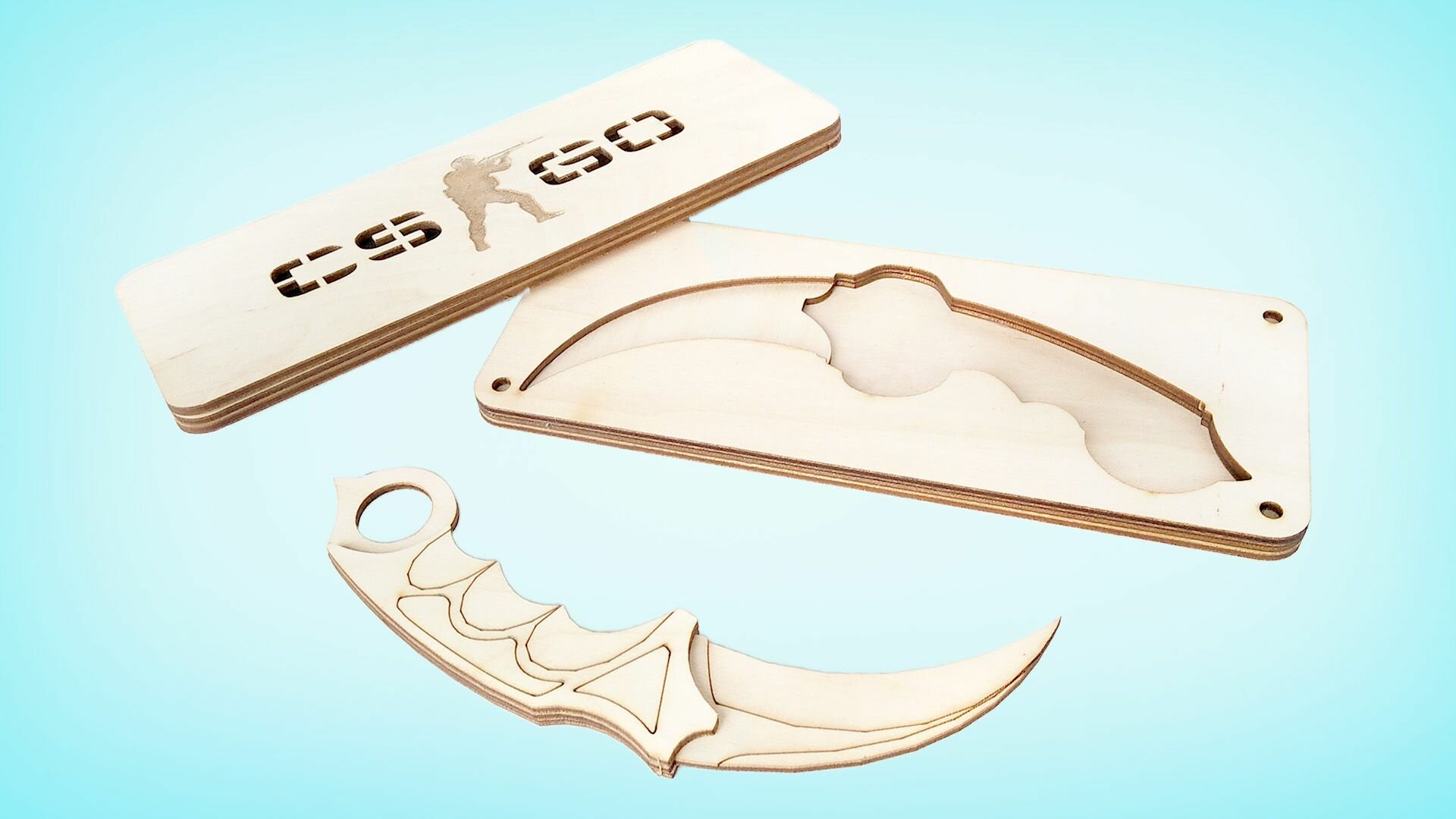 Нож Керамбит CS: GO - деревянный