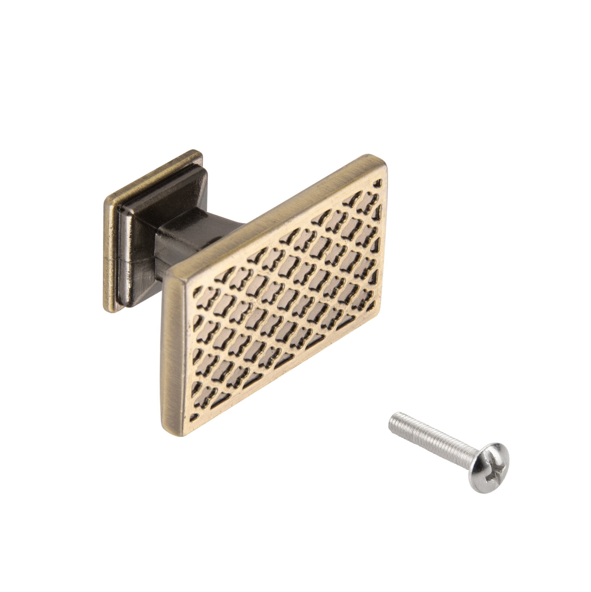 Мебельная ручка-кнопка EDSON 7001 ANTIQUE BRONZE (комплект 2 штуки)