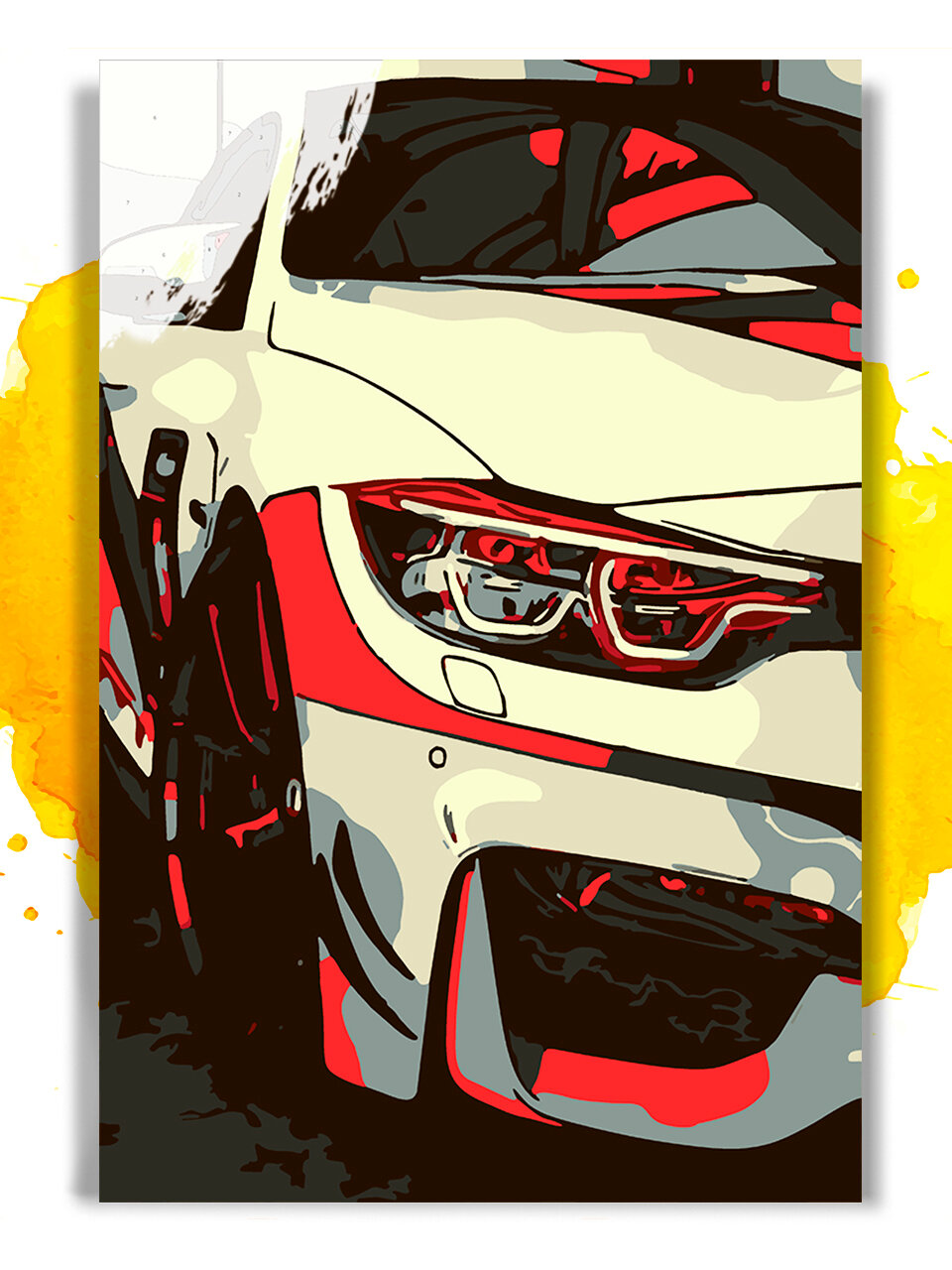 Картина по номерам на холсте BMW Постер, 40 х 60 см