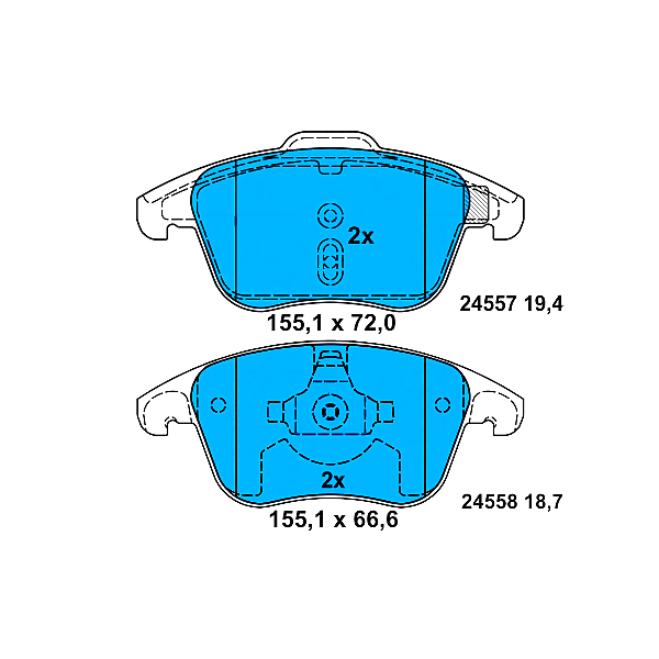 ATE 13.0460-7230.2 (13046072302 / 425362 / 425397) колодки дисковые п.\ Citroen (Ситроен) c4 Picasso (Пикасо) 2.0hdi / 2.0i
