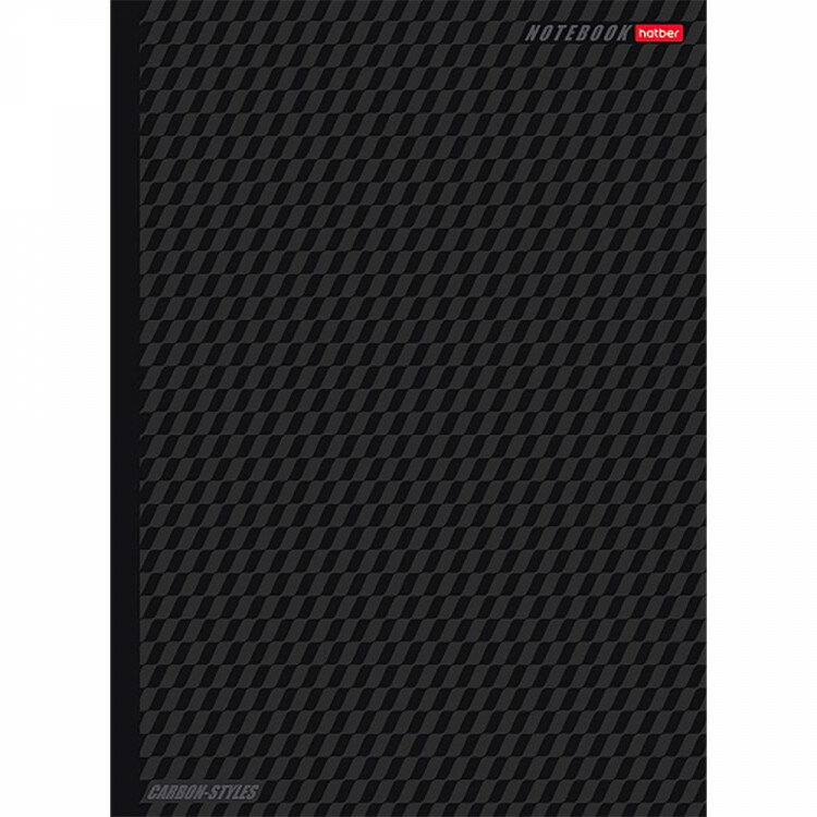 Бизнес-блокнот А4 твердая обложка 80 листов (Hatber) CarbonStyle 5-цветный блок арт 80ББ4влВ1_14359