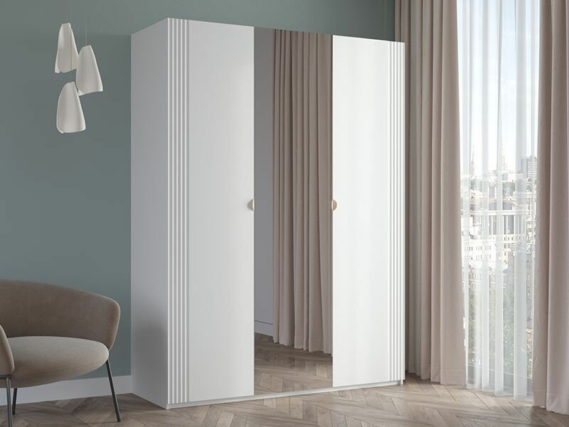 Шкаф распашной со штангой "Санторини 4" 150х202х55 Лотос