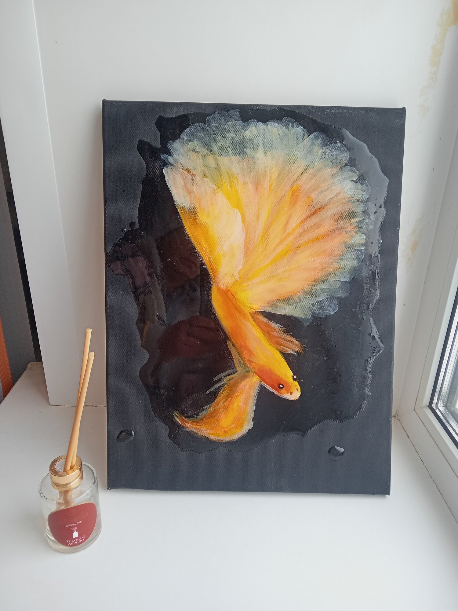 Интерьер картина холст акрил эпоксидная смола 30х40