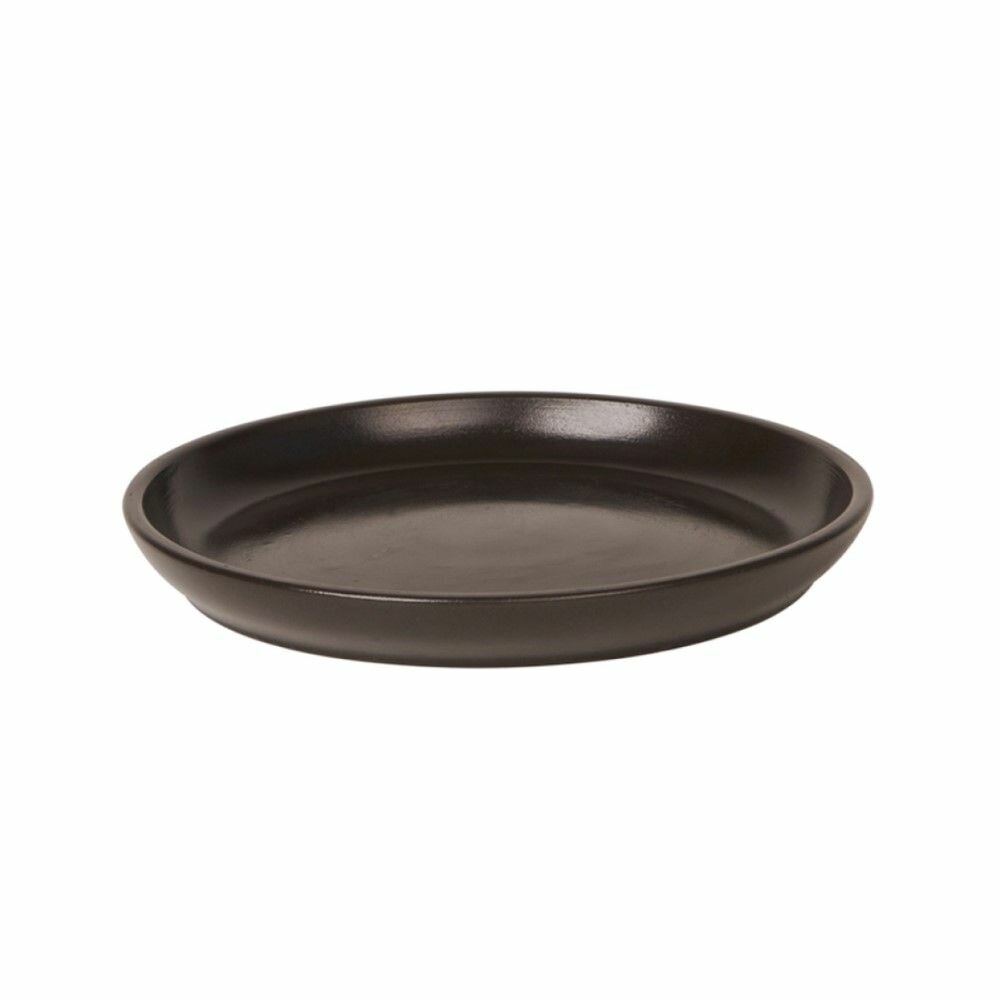 Поддон керамический темно-коричневый d9,5 см h1 см