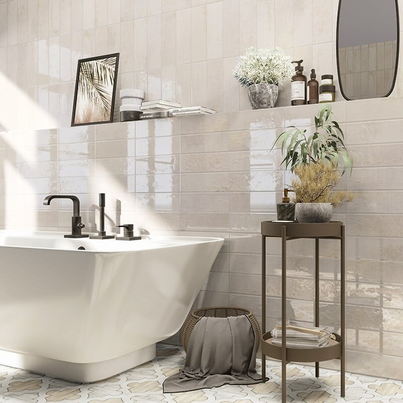 Плитка Mainzu Bellagio Bianco 10x30 PT03234 гладкая, глянцевая Мелкоформатная, изностойкая