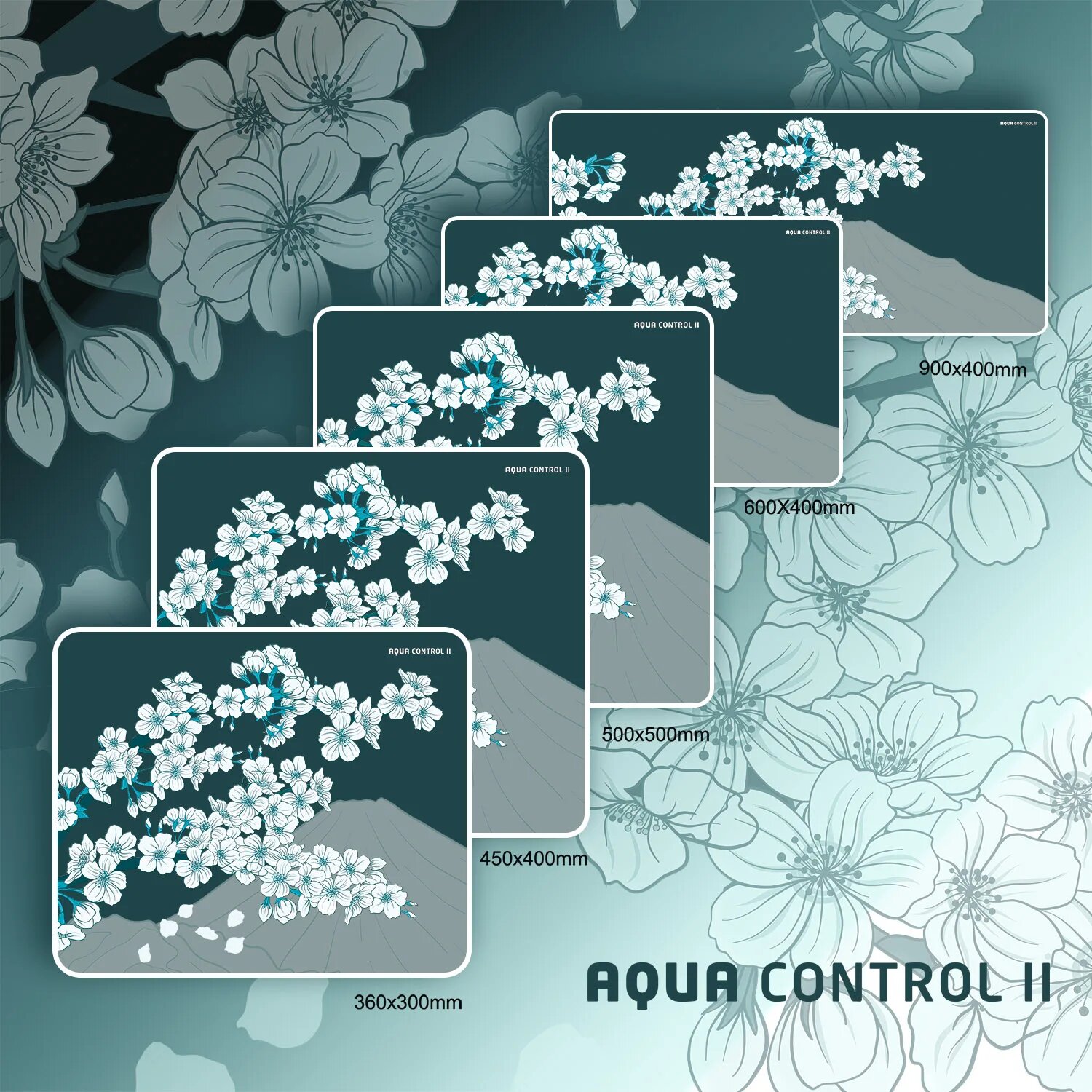 450x400x4 мм X-Raypad Aqua Control 2 Коврики для игровой мыши Sakura Сакура Японский вишневый цвет настольный коврик xraypad AC2