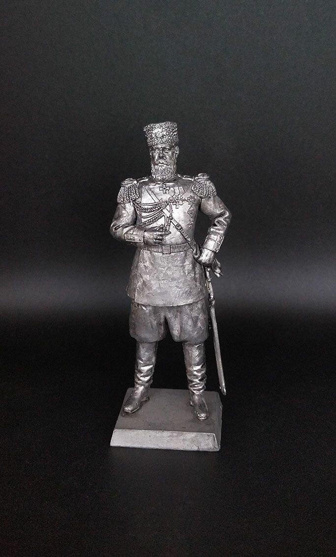 Статуэтка "Император России Александр 3", металл, ручная работа