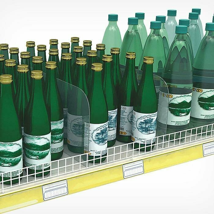 Пластиковый разделитель L-образный, 450 150 200 мм, прозрачный