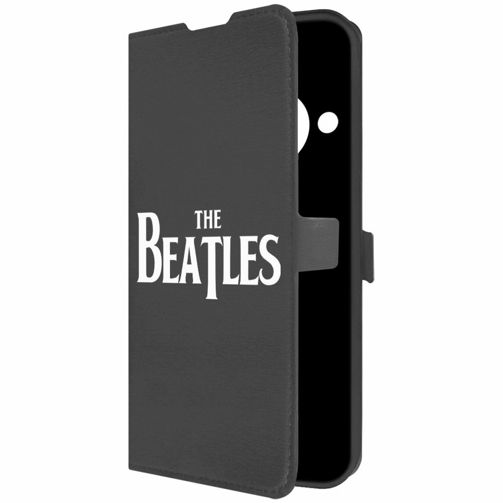 Чехол-книжка Krutoff Eco Book для Honor Magic 5 Lite Beatles (Битлз) (черный)