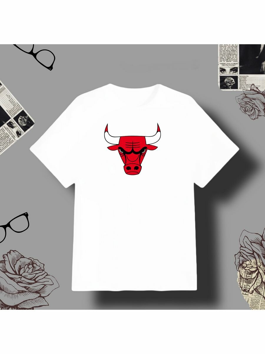 Футболка красный бык chicago bulls