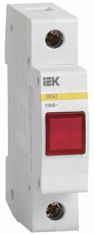 IEK Лампа сигнальная красная DIN 1P неон ЛС-47 / IEK 4606056044539