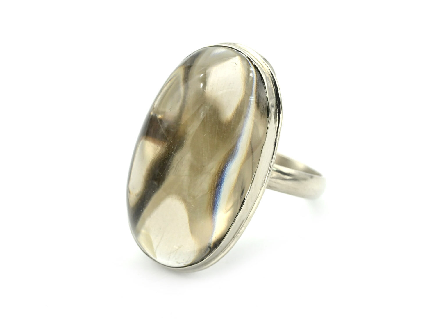 Кольцо, раухтопаз, топаз