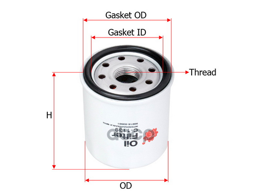 Фильтр Масляный Toyota/Daihatsu/Suzuki Toyota 0892202003; Toyota 0892202005; Daihatsu 1.56019E+12 Sakura арт. C1139