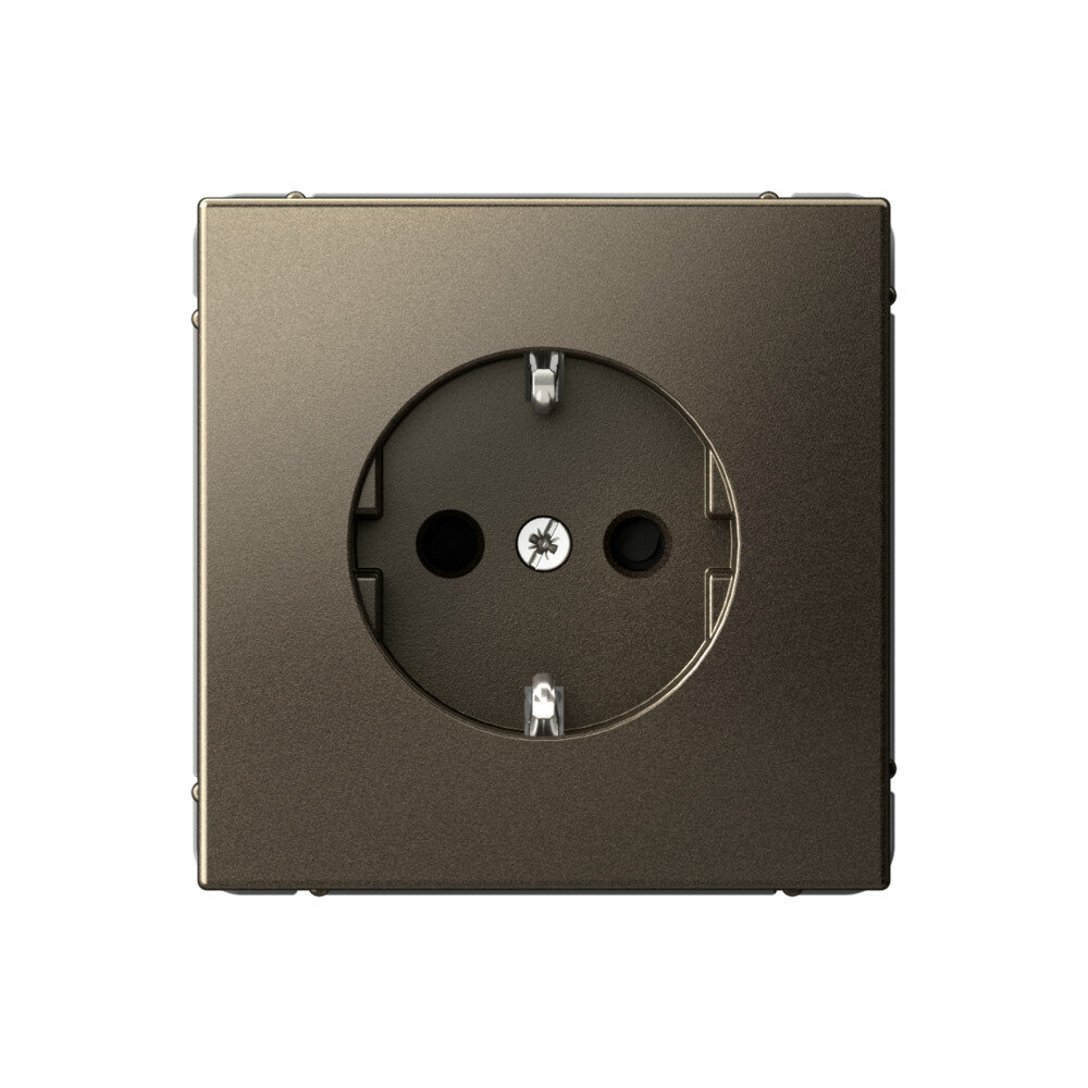 Systeme Electric ArtGallery Мокко Розетка с заземлением со шторками, 16А, механизм, быстрозажимные клеммы, GAL000645S