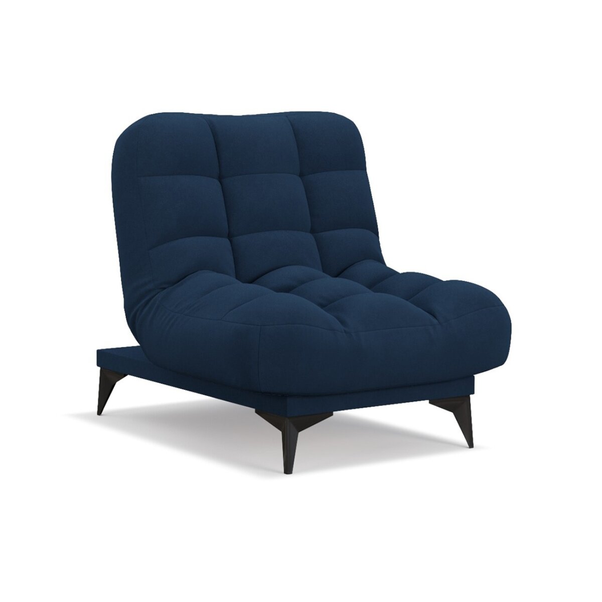 Кресло Сток Диванов Валенсия, темно-синий велюр, механизм клик-кляк, на ножках