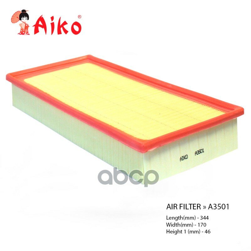 Фильтр воздушный MITSUBISHI Carisma, VOLVO S40, V40 (1995-2005) AIKO арт. A3501