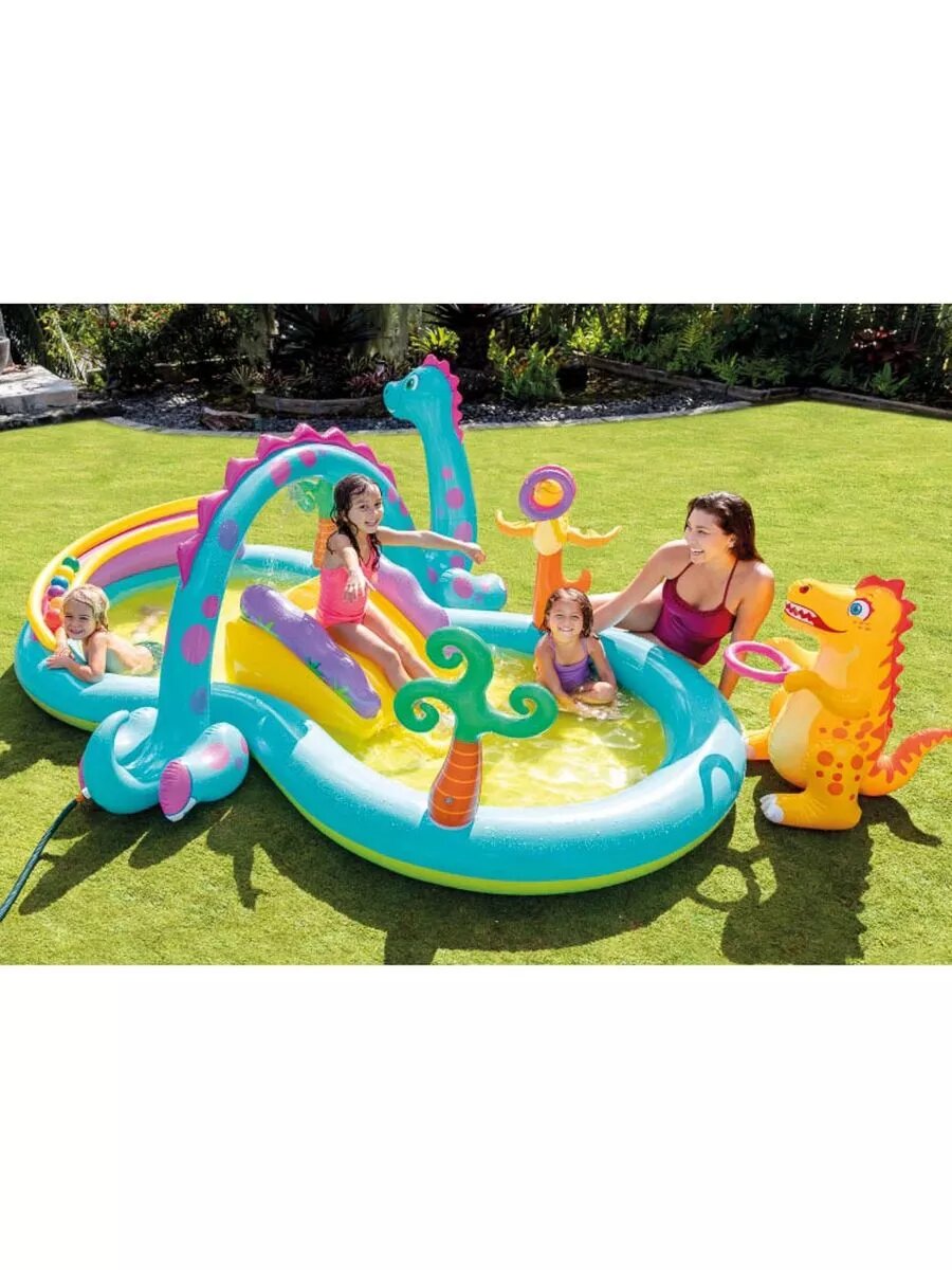 Игровой центр Динолэнд с горкой 302х229х112см, 280л