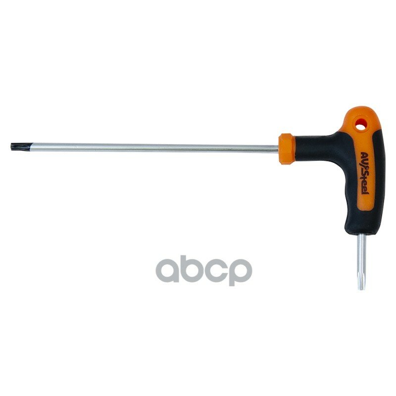 Ключ TORX ТТ20H Т-образный с отверстием, (L-100мм), магнитное жало, 2-комп. рукоятка, CrV AV Steel арт. AV360020 - высокое