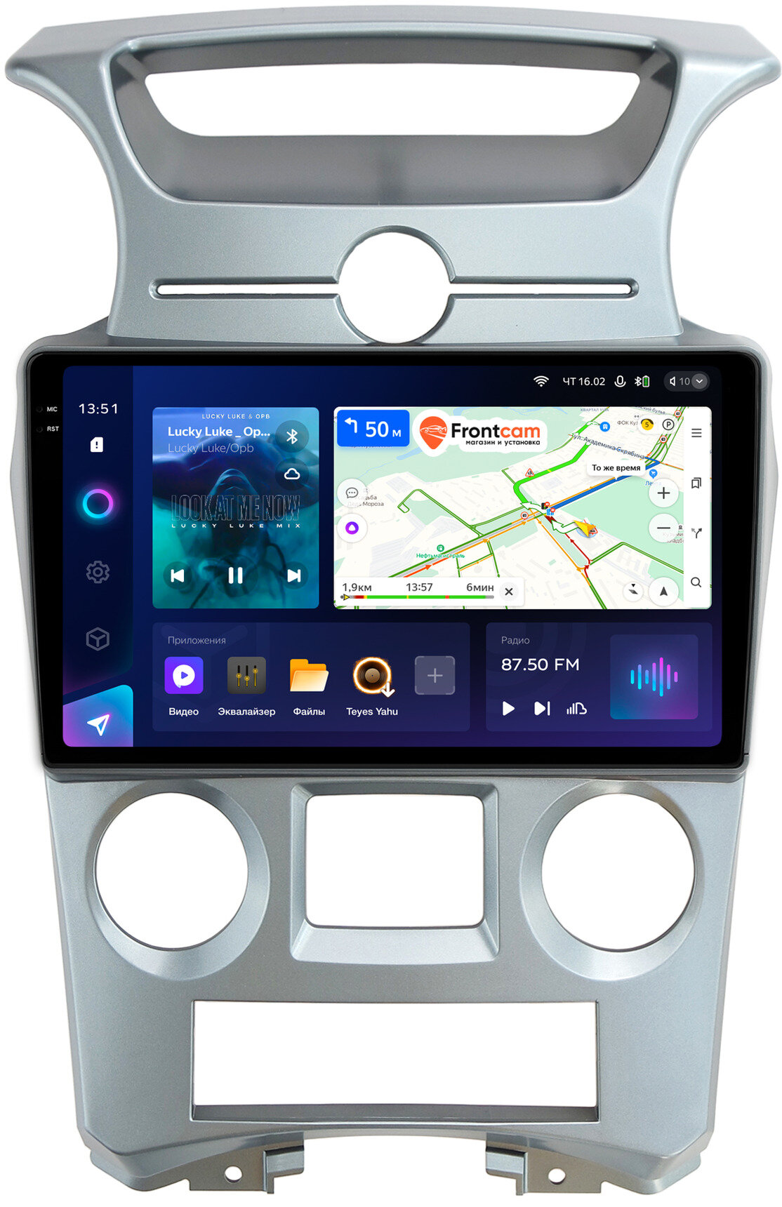 Штатная магнитола Kia Carens 2 (UN) 2006-2012 (с климат-контролем) Teyes CC3 2K 4/64 9.5" RM-9-1053 Android 10 (4G-SIM, DSP, QLed)