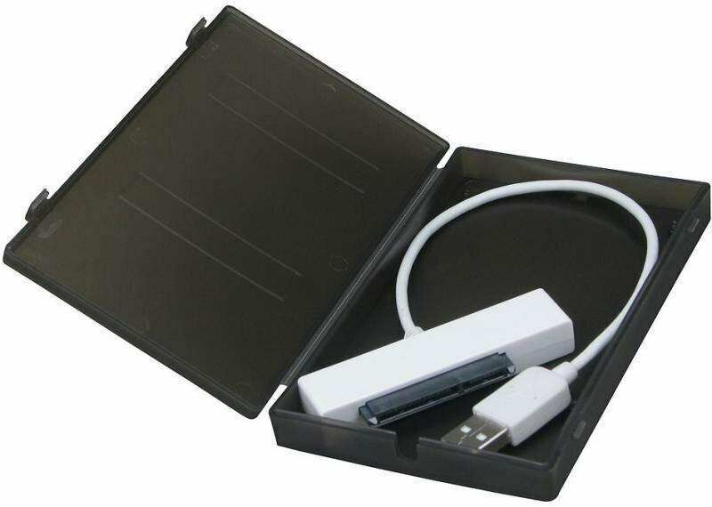 Внешний корпус для HDD-SSD AGESTAR SATA USB 2,0 пластик черный 2,5" (SUBCP1)