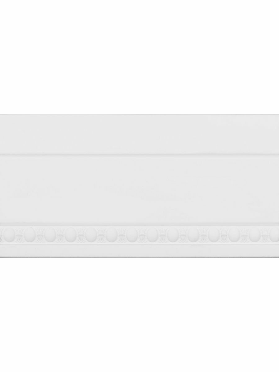 Плинтус потолочный Молдинг на стену декор, 1100х90х19 мм Белый мат - 2 шт.