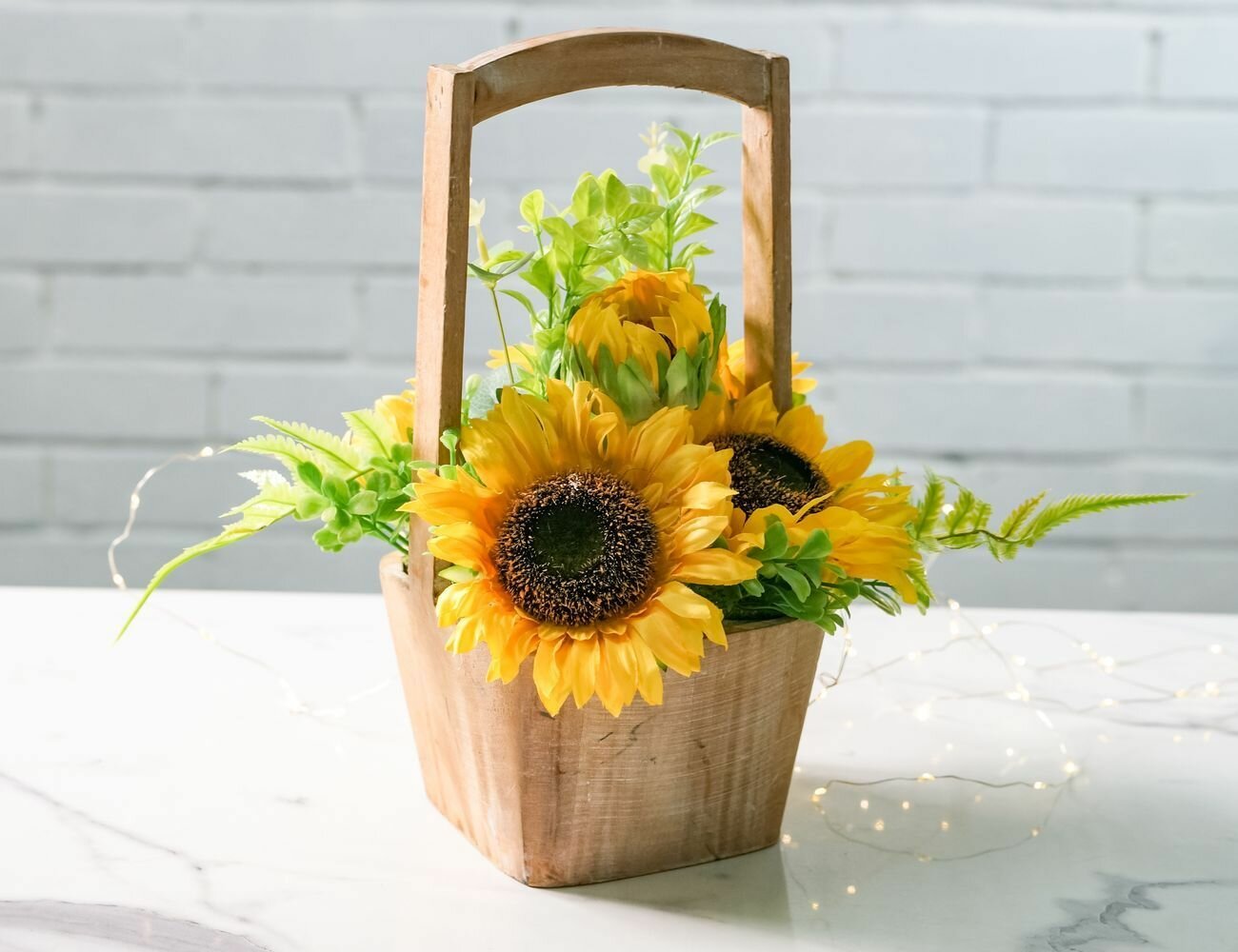 Искусственные цветы подсолнухи В кашпо, 31 см, Kaemingk 804183