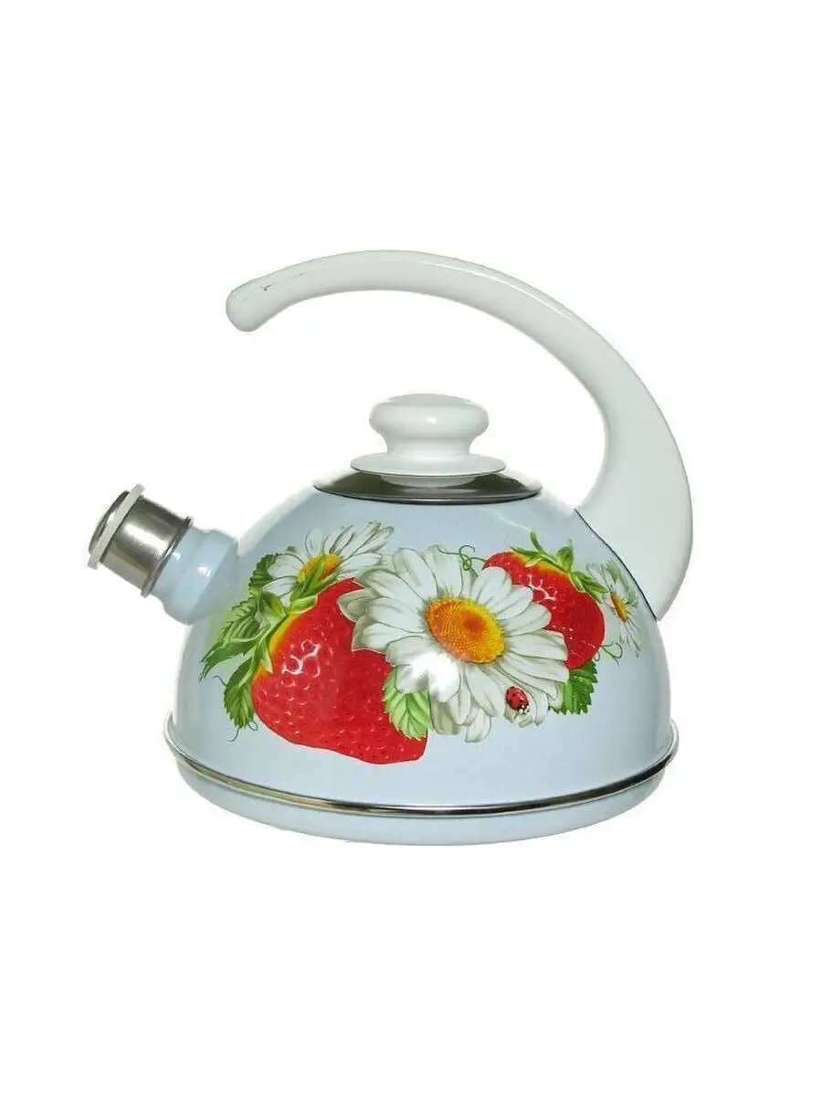 Чайник со свистком 2,5л. Эмалированный для всех видов плит.