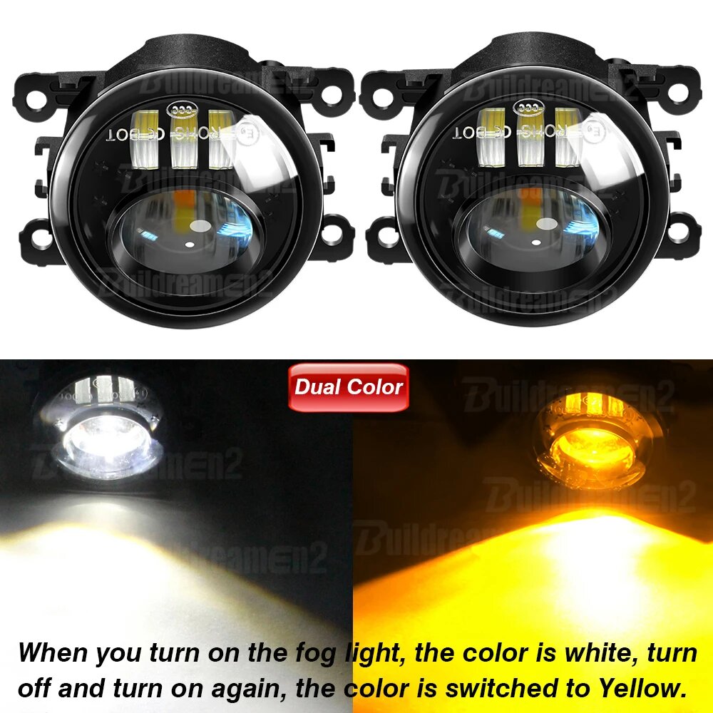 2 шт, 30 Вт, обновленная передняя светодиодная линза автомобиля, противотуманная фара в сборе H11 для Peugeot Expert Traveller 2016 2017 2018 2019 2020 2021 2022 Type 1 Dual Color