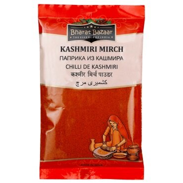 KASHMIRI MIRCH Bharat Bazaar (Паприка из Кашмира, Бхарат Базар), 100 г.