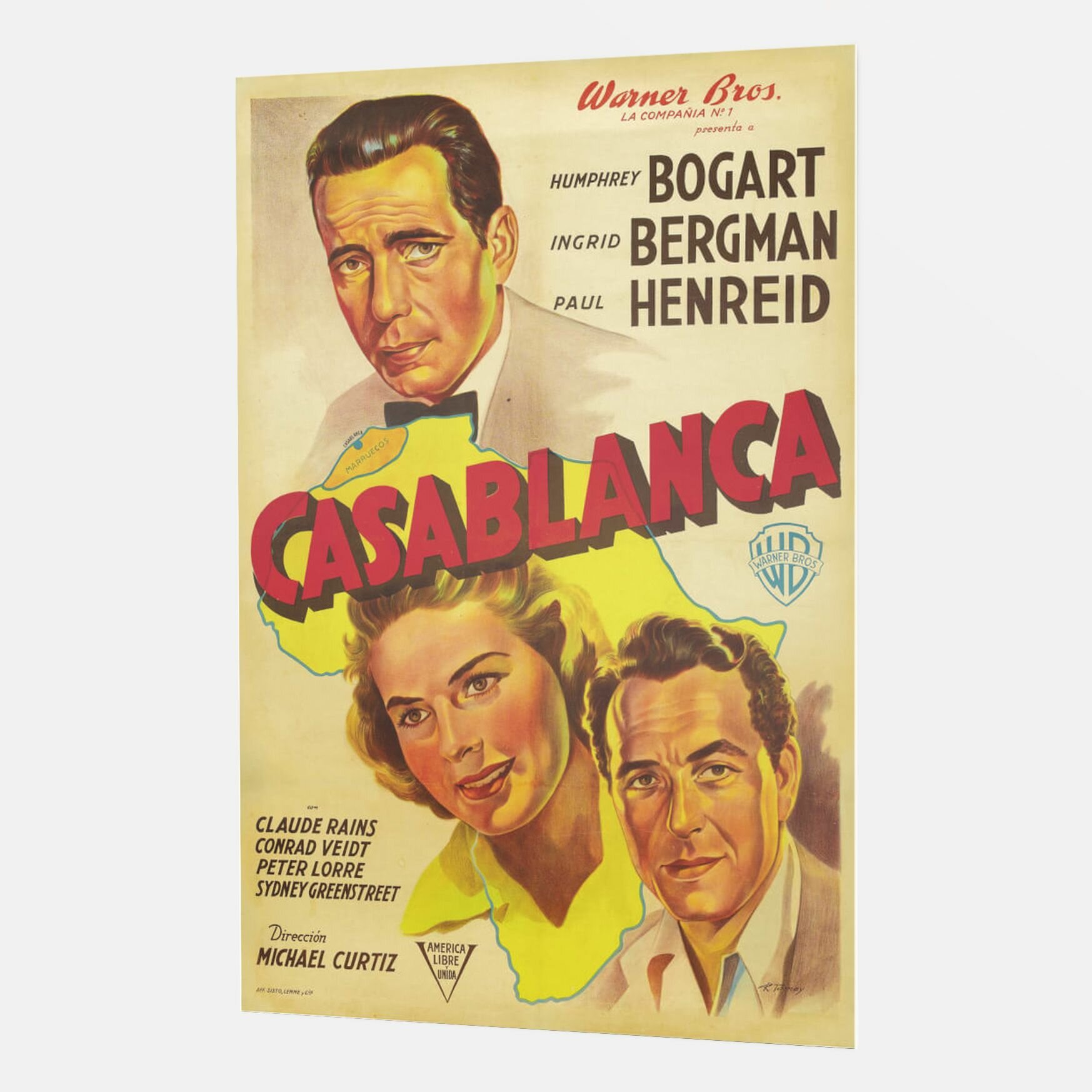 Постер (плакат) ретро, по фильму Касабланка 40x60 см. от Poster4me