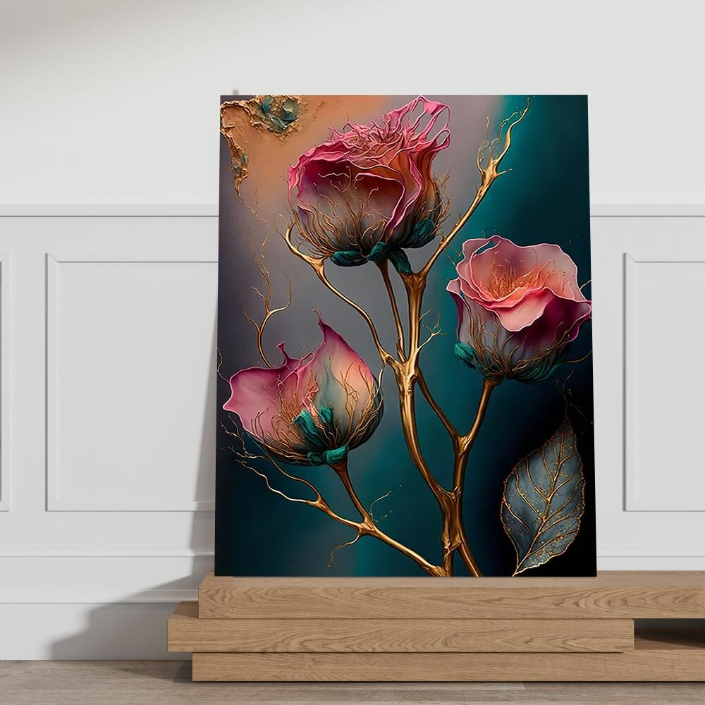 Картина на стену, интерьерная karTTina "Красная эстетика", 50х70см 1шт.