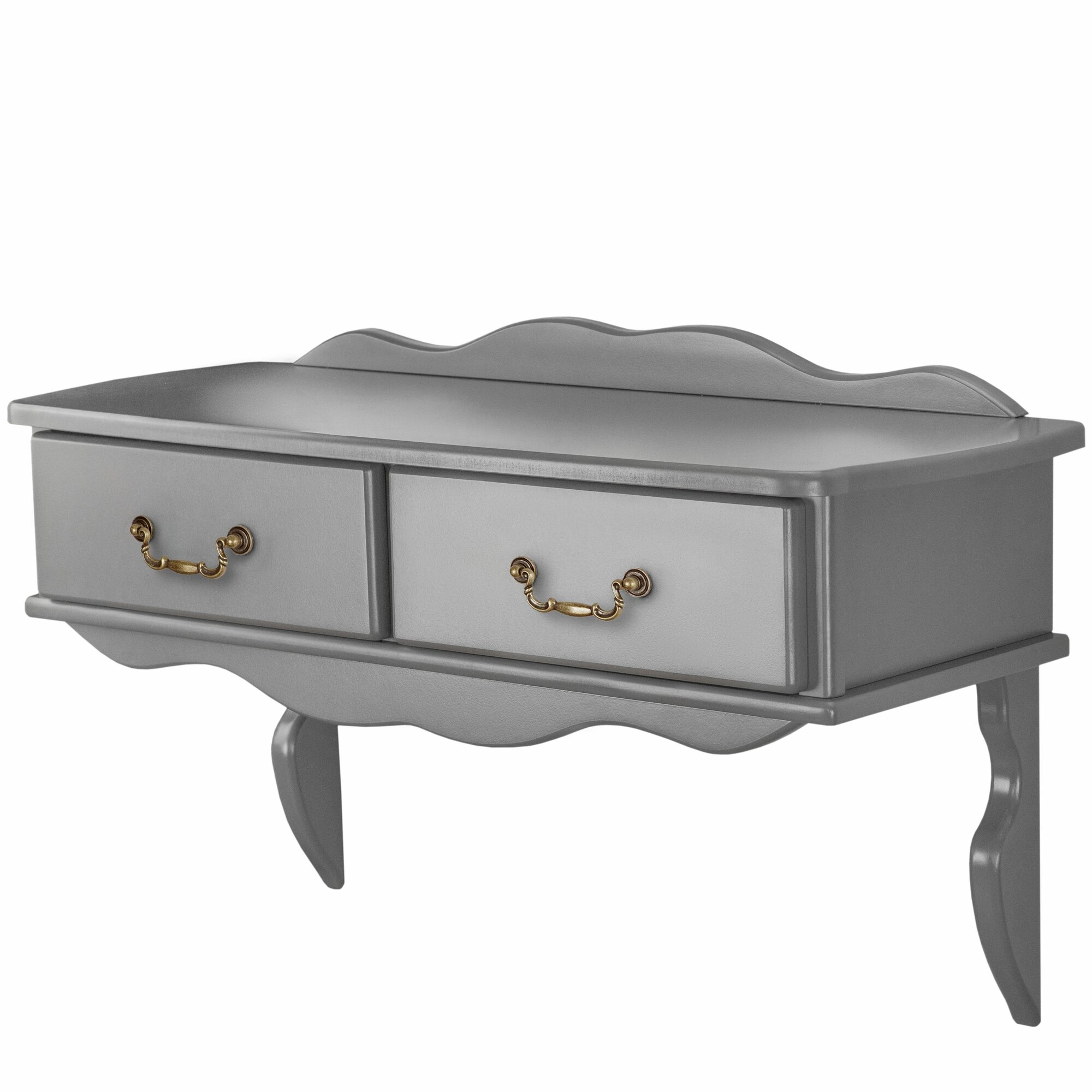 Консоль Берже 20, МДФ, цвет серый графит, 80х55х31 см, 2 ящика.