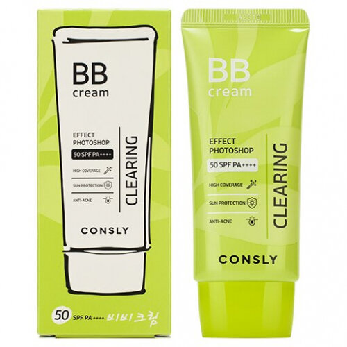 Матирующий BB крем Consly с эффектом фотошопа SPF50/PA+ Натуральный бежевый, 50 мл.