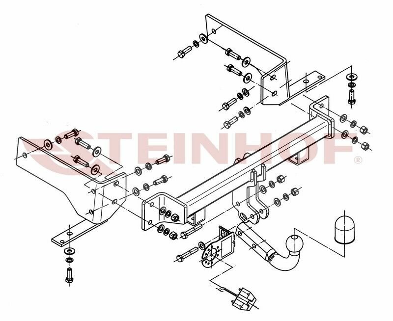 Фаркоп на Chevrolet Captiva 2006-2013 (паспорт и сертификат в комплекте)(без электрики) Steinhof. C-255