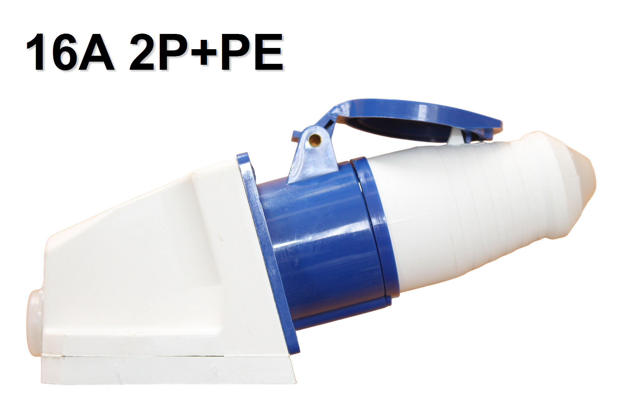 Вилка и розетка 3 контакта 16А, силовой разъем коплект (ССИ-013, ССИ-113)