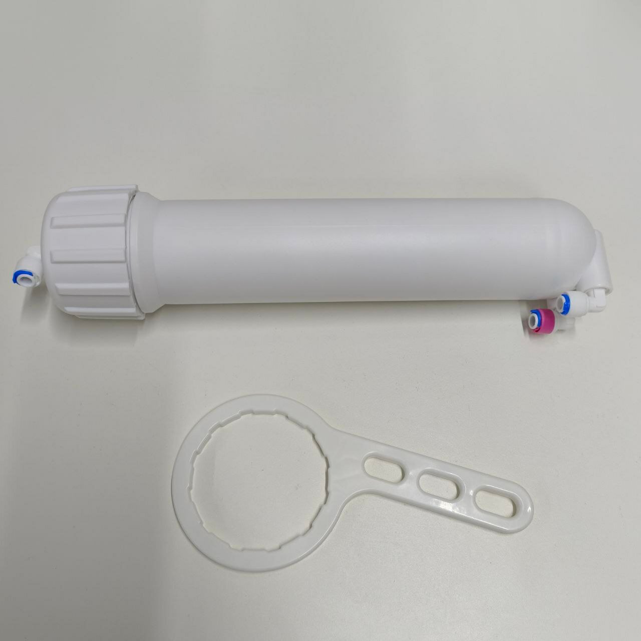 Корпус мембраны UFAFILTER 1812 в сборе для фильтра обратного осмоса (Комплект фитингов + ключ)