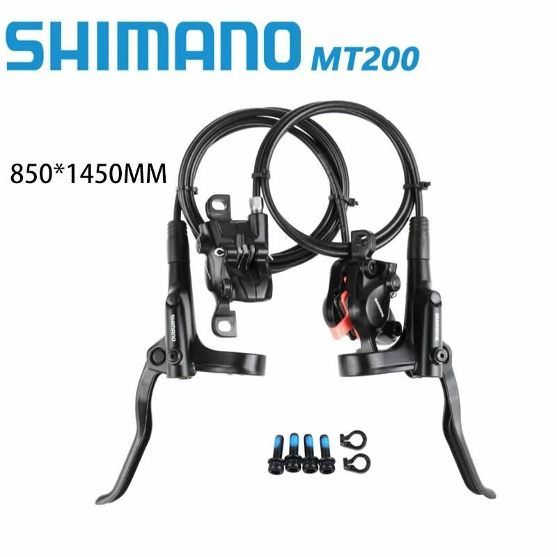 Гидравлический тормоз для горного велосипеда SHIMANO MT200, гидравлический дисковый тормоз, 850/1450 мм-liu1978