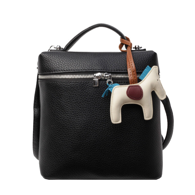 Сумка-рюкзак Perhau LP, женская, искусственная кожа, трехмерный мешок, черный